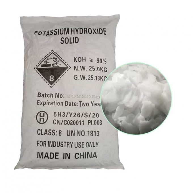 90%Min KOH Potassium Hydroxide Flakes For Detergents And Cosmetics ...
